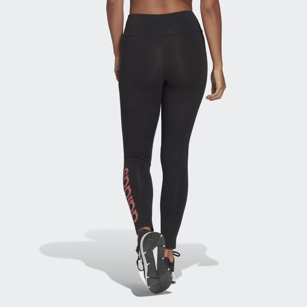 adidas ESSENTIALS HIGH-WAISTED LOGO LEGGINGS - Black | Free Shipping ...