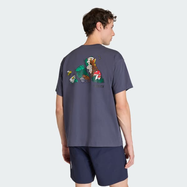 Camiseta Terrex Nature Logo Graphic - Azul adidas | adidas Brasil