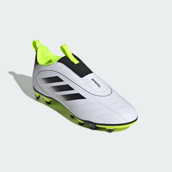 adidas Goletto IX Laceless Firm/Multi-Ground Soccer Cleats Kids - White ...