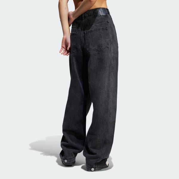 adidas Adilenium Barrel Leg Denim Pants - Black | adidas Australia