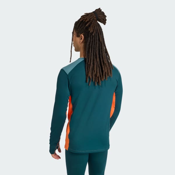 adidas Multi Synthetic Base Layer Long Sleeve - Green | Free Shipping ...