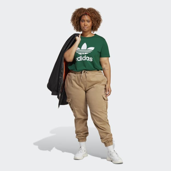adidas Adicolor Classics Trefoil Tee (Plus Size) - Green | Free ...