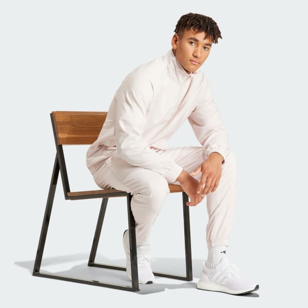 adidas Embroidery Woven 1/2 Zip Top - Pink | adidas Australia