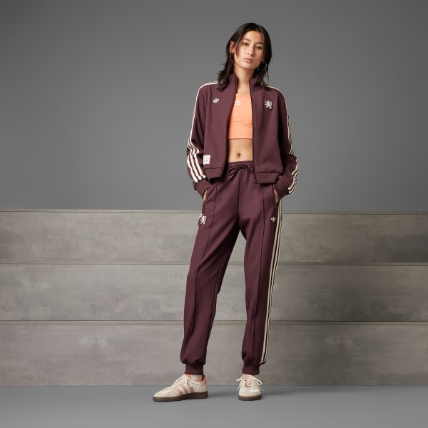 adidas Olympique Lyon Terrace Icons Trainingshose - Weinrot | adidas Deutschland