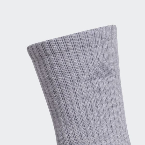 adidas Cushioned Crew Socks 3 Pairs - Grey | Free Shipping with adiClub ...