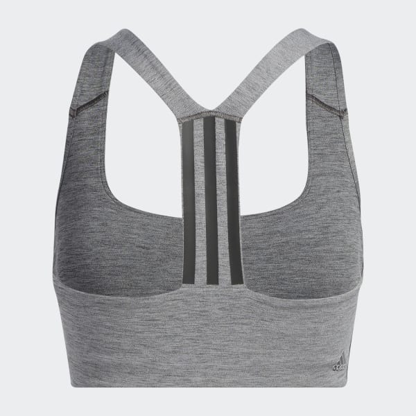 adidas Powerimpact Training Medium-Support Bra - Grey | adidas Australia