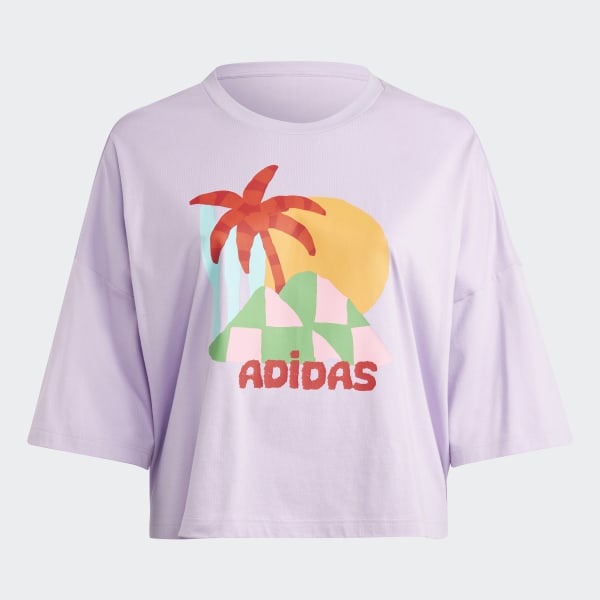 adidas x FARM Rio Graphic Tee (Plus Size) - Purple | Women's Lifestyle ...