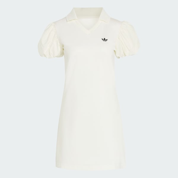 adidas DRESS WITH BALLOON SLEEVES - White | Free Shipping with adiClub ...