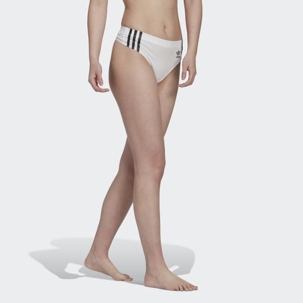Women's White adicolor Comfort Flex Cotton Thong Underwear | adidas US