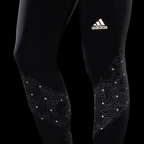 adidas Own the Run Radically Reflective 7/8 Tights - Black | adidas ...