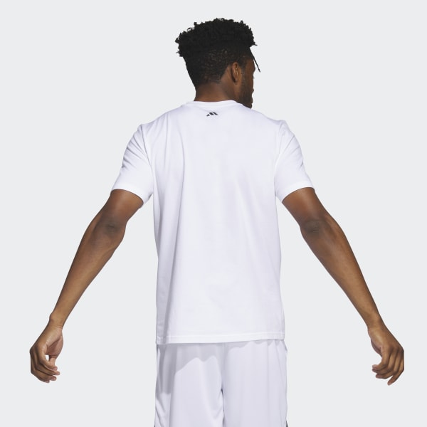 adidas Chain Net Basketball Graphic Tee - White | Free Shipping with ...