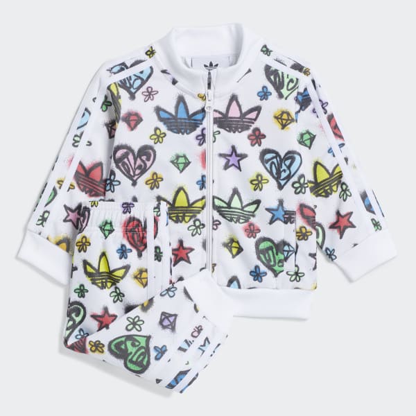 adidas Jeremy Scott Monogram Tracksuit - White | adidas UK