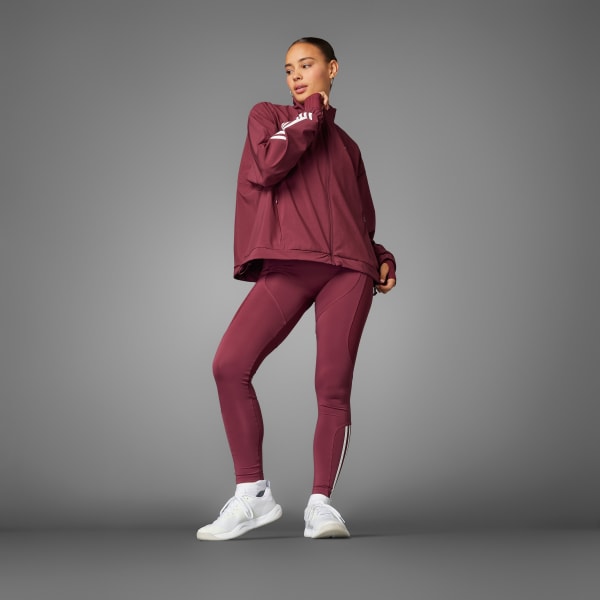 Hyperglam Oversized Windbreaker, Burgundy | adidas UK