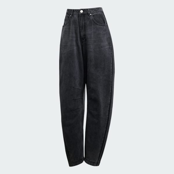 adidas Adilenium Barrel Leg Denim Pants - Black | adidas Australia