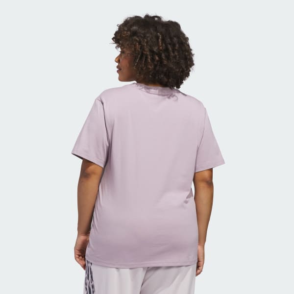 adidas Small Logo Tee (Plus Size) - Purple | Free Shipping with adiClub ...