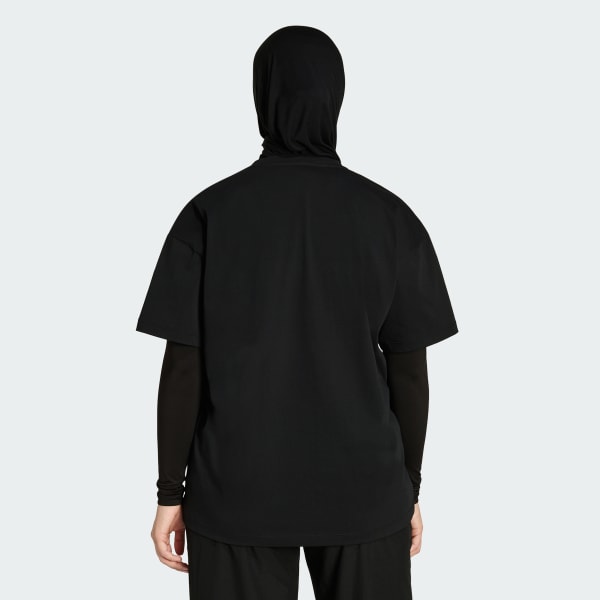 adidas Power Essentials Workout Oversized Logo T-Shirt - Black | Free ...