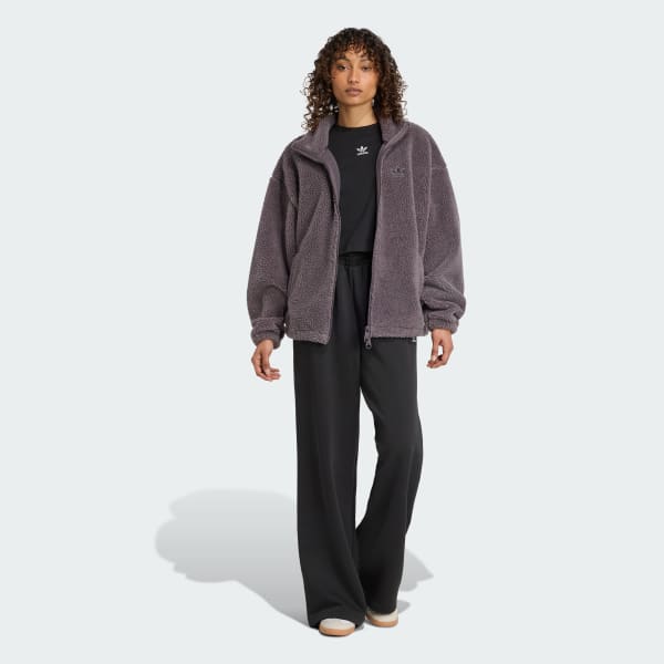 adidas Essentials Teddy Jacket - Grey | adidas UK