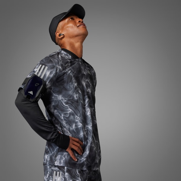 adidas Own the Run Allover Print Tee - White | Free Shipping with ...