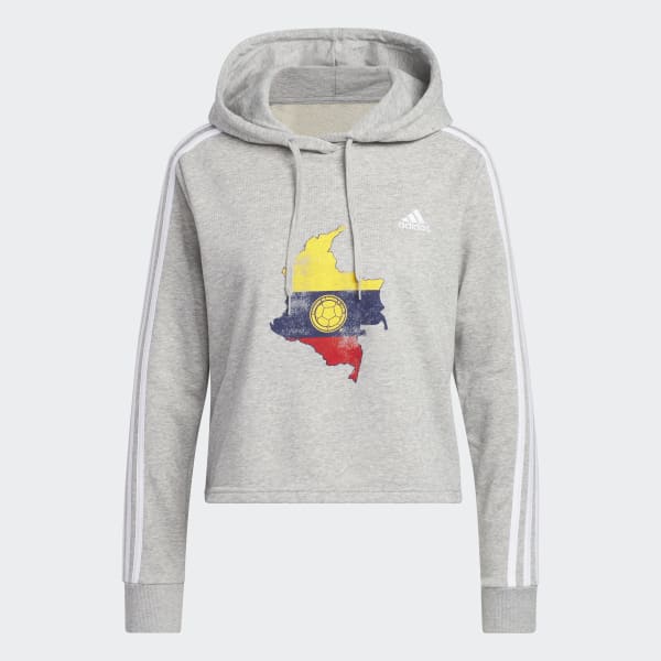 adidas Colombia Cropped Hoodie - Grey | Free Shipping with adiClub ...