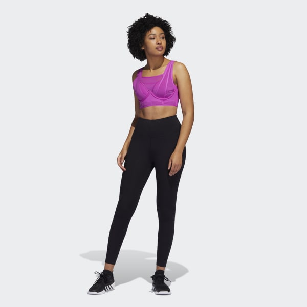 adidas TLRD Impact Luxe Training High-Support Bra - Pink | adidas Australia