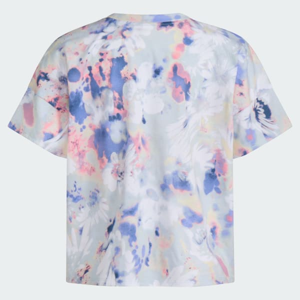 adidas All Over Print Loose Box Tee - Blue | Free Shipping with adiClub ...
