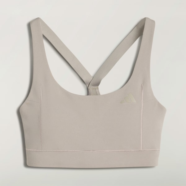 adidas x entire studios Optime Training Bra Medium Support - Beige ...
