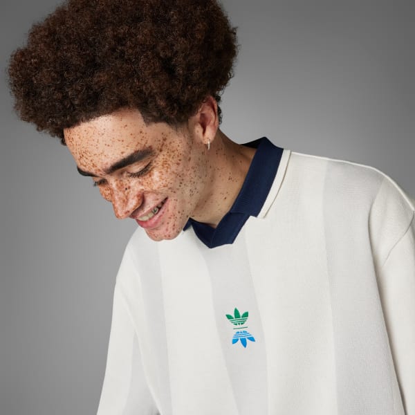 adidas Rolling Links Long Sleeve Polo Shirt - White | adidas Australia