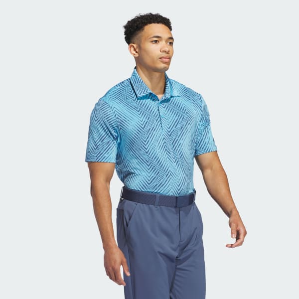 adidas Ultimate365 Allover Print Polo Shirt - Blue | Free Shipping with ...