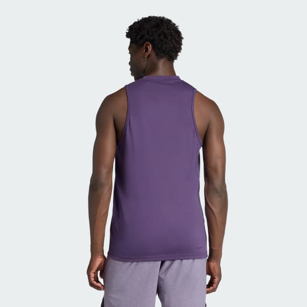 adidas Train Essentials Feelready Training Sleeveless Tee - Purple ...