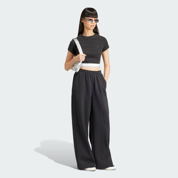 Adidas Tape Waistband T Shirt Black Free Delivery Adidas Uk