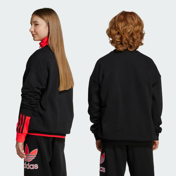 adidas Trefoil Crew Kids - Black | Free Shipping with adiClub | adidas US