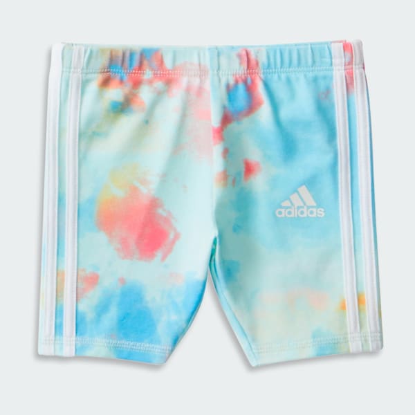 adidas All Over Print Pleated Bike Short Set - Blue | Free Shipping ...