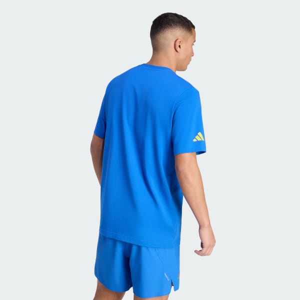 adidas Boston Marathon 2026 Logo Graphic T-Shirt - Blue | Free Shipping ...