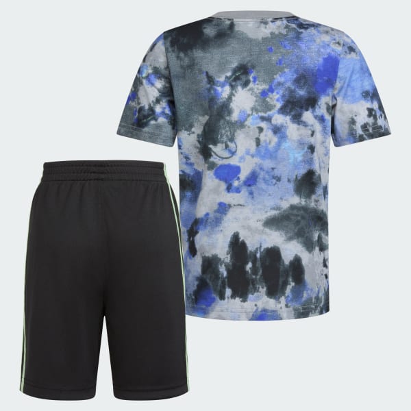 adidas AOP C CTN TEE 3S SHORT SET - Grey | Free Shipping with adiClub ...
