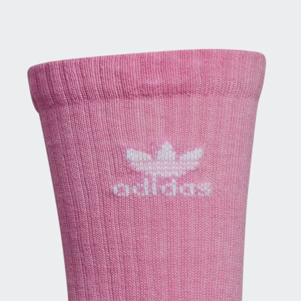 adidas Trefoil Crew Socks 3 Pairs - Pink | Free Shipping with adiClub ...