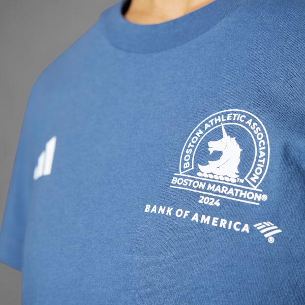 adidas Boston Marathon® 2024 Map Graphic Tee - Blue | Free Shipping ...
