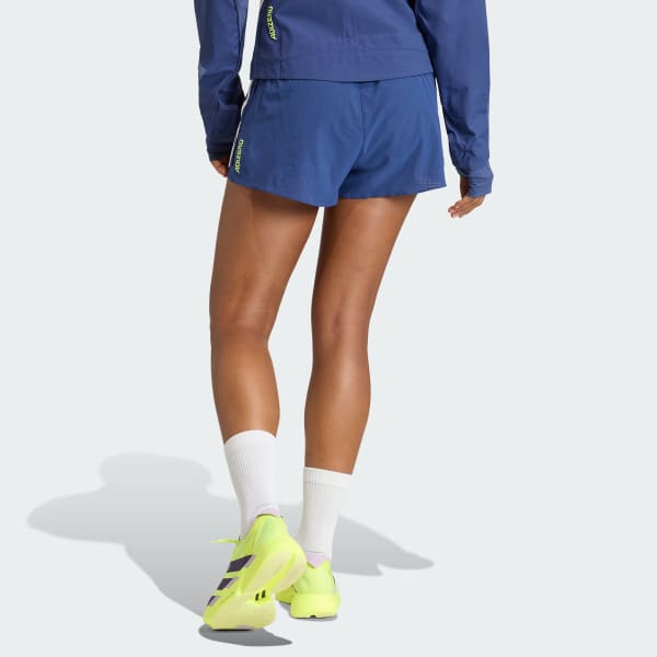 Shorts Bolso Gel Adizero Running - Azul adidas | adidas Brasil