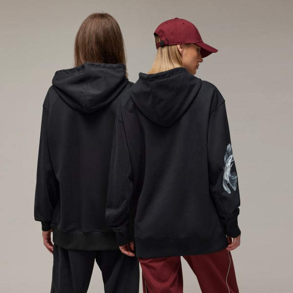 アディダス Y-3 Graphic French Terry Hoodie - ブラック アディダス Y-3 Graphic French Terry Hoodie - ブラック