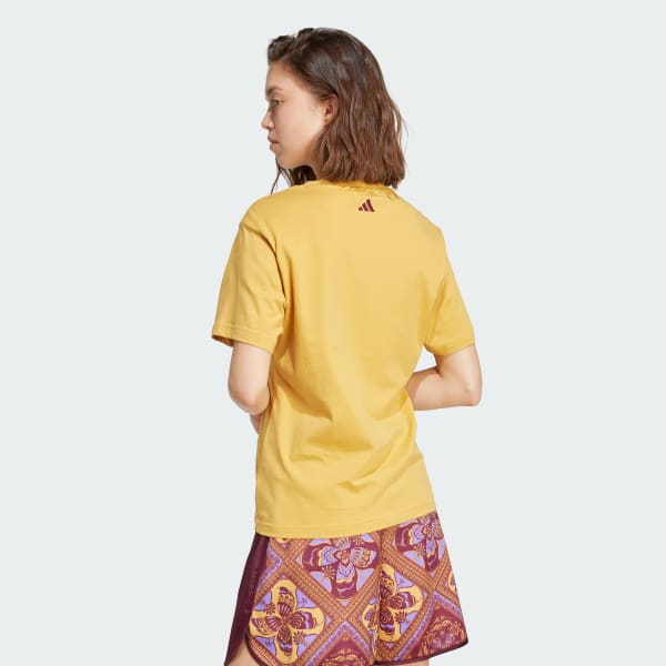 camiseta estampada adidas X FARM - Ouro adidas | adidas Brasil