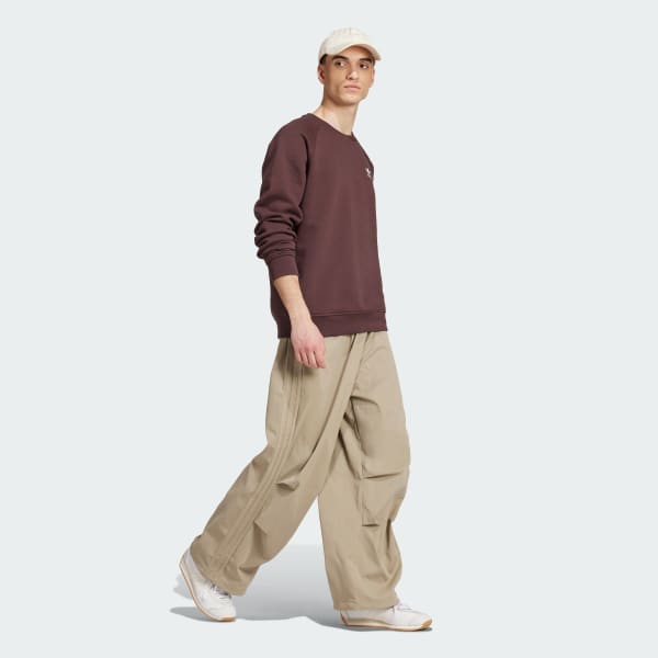 adidas Trefoil Essentials Crew Sweatshirt - Brown | adidas Australia