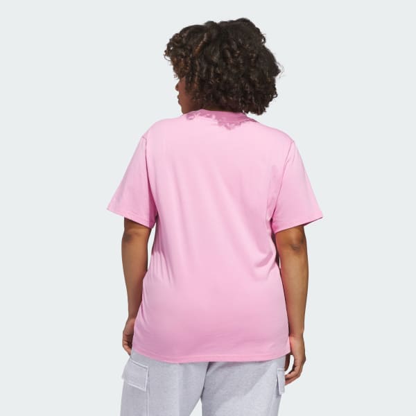 adidas Small Logo Tee (Plus Size) - Pink | Free Shipping with adiClub ...