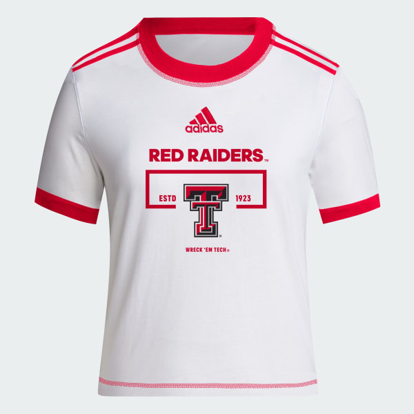 adidas Texas Tech 3-Stripes Tee - White | Free Shipping with adiClub ...