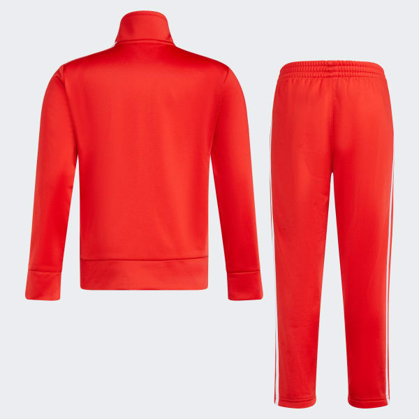 adidas Two-Piece Essential Tricot Jacket Set - Red | Free Shipping with ...