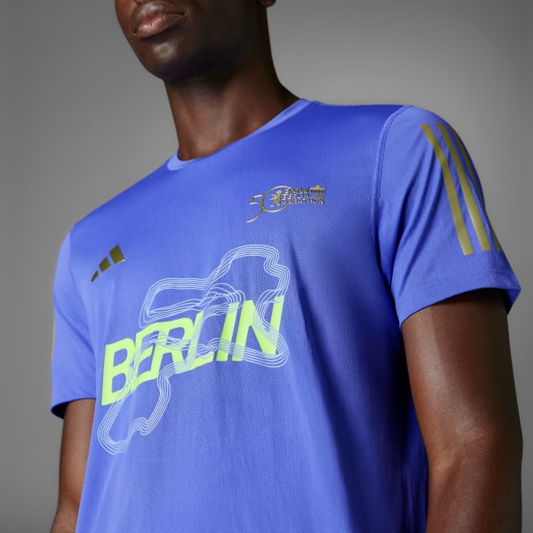 adidas BMW Berlin Marathon 2024 Finisher Tee - Blue | adidas Deutschland