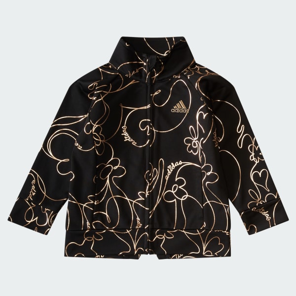 adidas Two-Piece Printed Glam Tricot Track Set - Black | Free Shipping ...