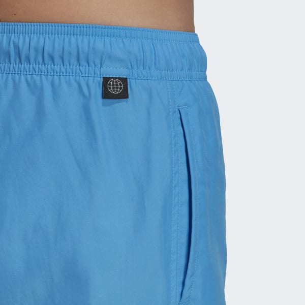 adidas Classic Length 3-Stripes Swim Shorts - Blue | adidas UK