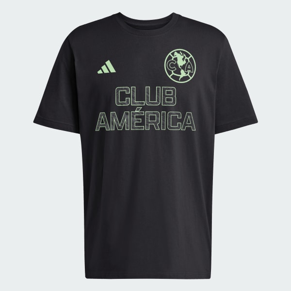 adidas Club América Wordmark Graphic Tee - Black | Free Shipping with ...