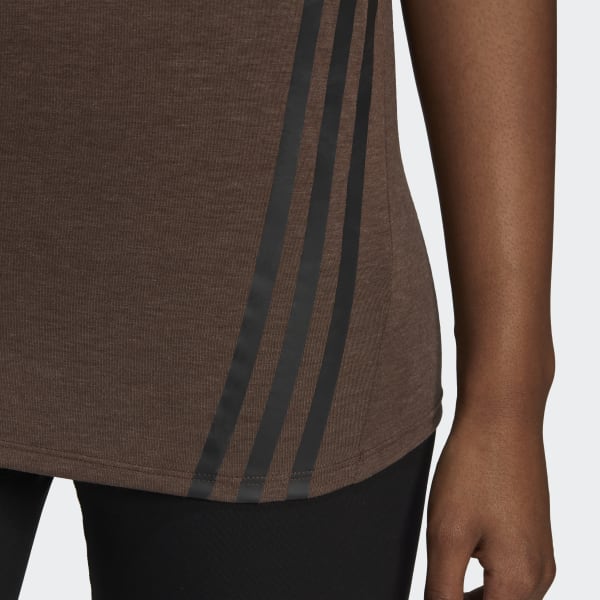Camiseta TrainIcons 3-Stripes - Marrom adidas | adidas Brasil
