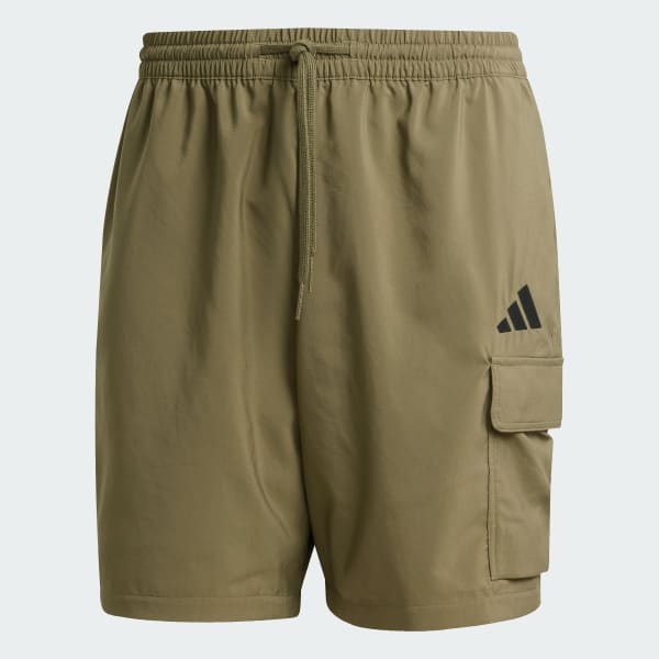 adidas Essentials Small Logo Cargo Chelsea Shorts - Green | adidas UK