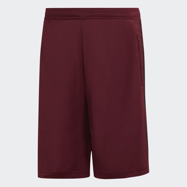 adidas Designed 2 Move 3-Stripes Shorts - Burgundy | Free Shipping with ...